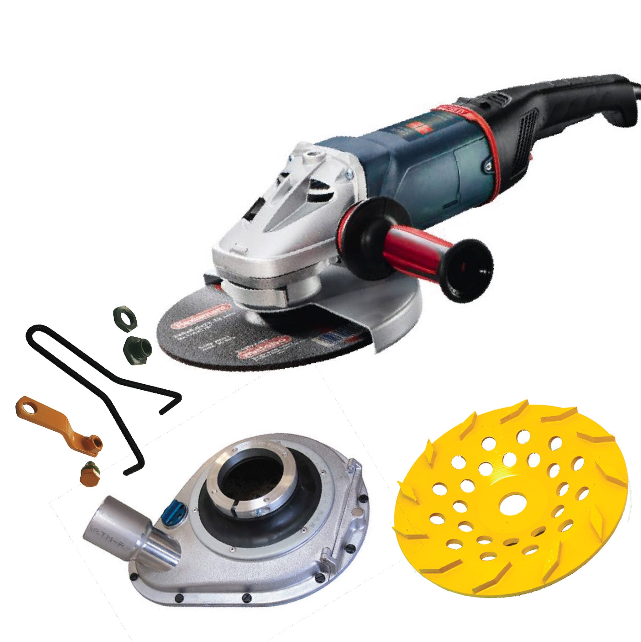 230mm (9") Angle Grinder Edger Package. Includes 9'' Angle Grinder 240 ...