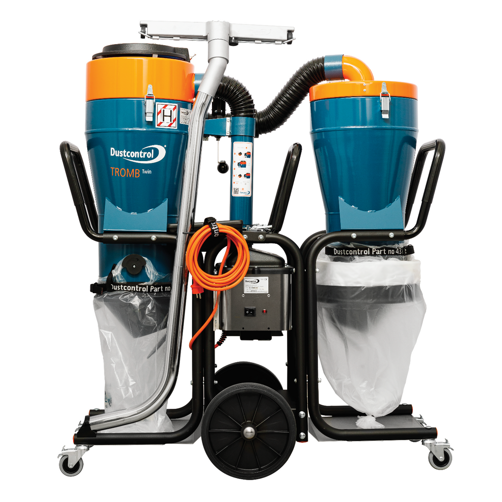 Dustcontrol Twin Tromb 400L with DCF Pre-Separator, Vacuum, Single Pha – All Preparation Equipment