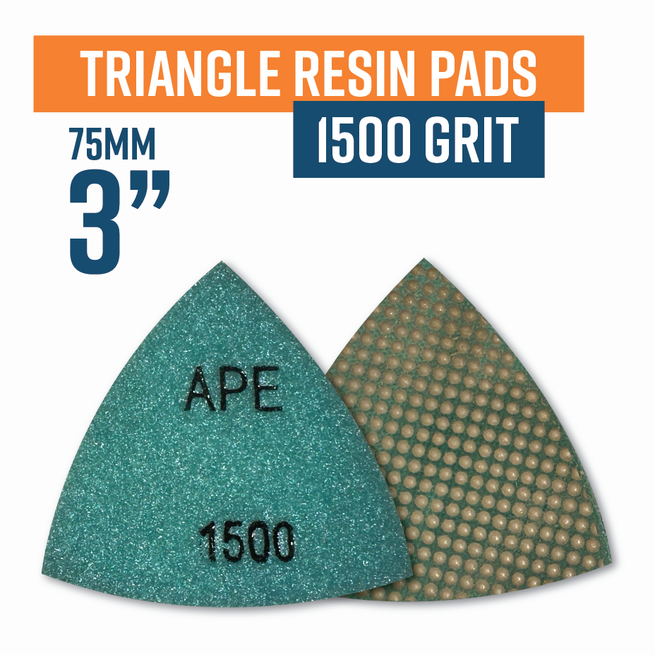 Triangle Electroplated Flexible Wet Polishing Resin Pad- 1500 grit ...